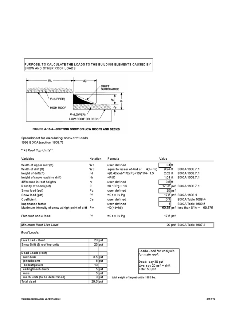 Snow Drift and Joist Design | PDF | Structural Load | Building Engineering