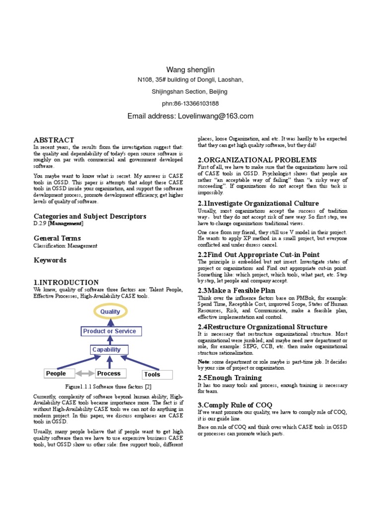 Implementing CASE Tools in OSSD | PDF | Software Prototyping | Prototype
