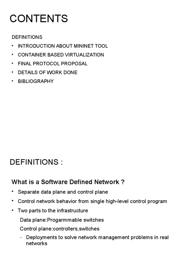 Container Based Virtual Network Simulation An Introduction To Mininet And A Proposal For