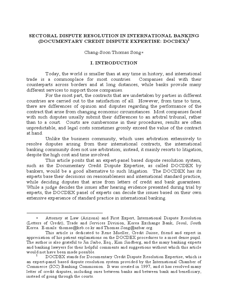 Docdex Cases | PDF | Letter Of Credit | Arbitration