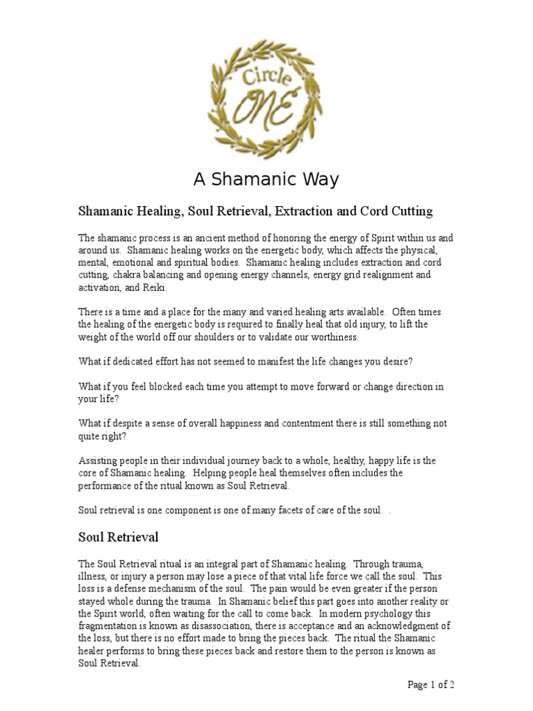 Shamanic Healing and Soul Retrieval | PDF | Shamanism | Rituals