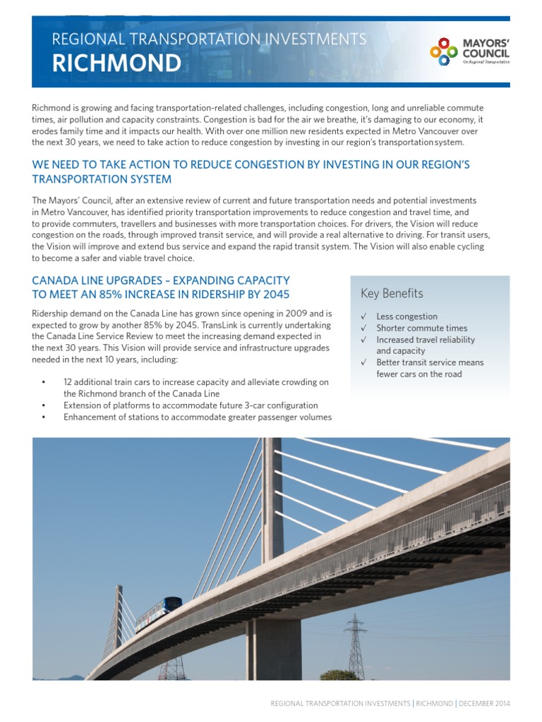 Transit Investments Fact Sheet Richmond | Download Free PDF | Public ...