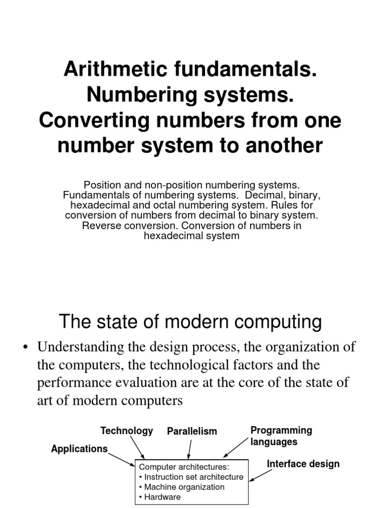 Lecture2 En Arithmetic Fundamentals 2014 Pdf Computer Program Programming