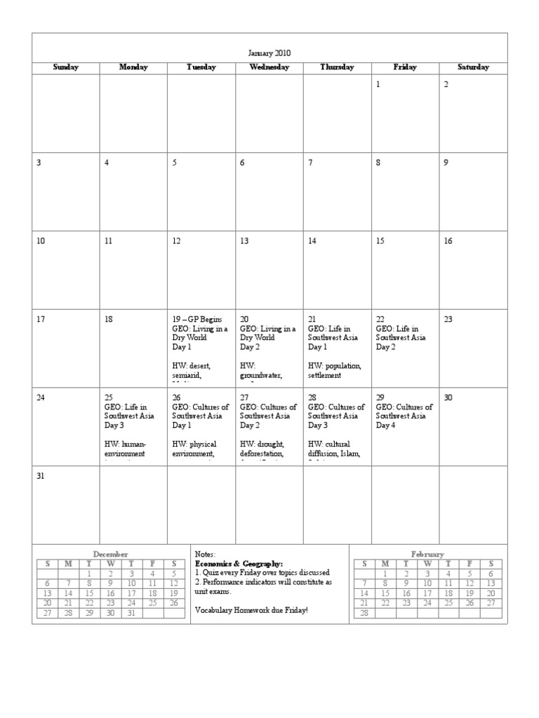 Geography Calendar | PDF | South Asia | Asia