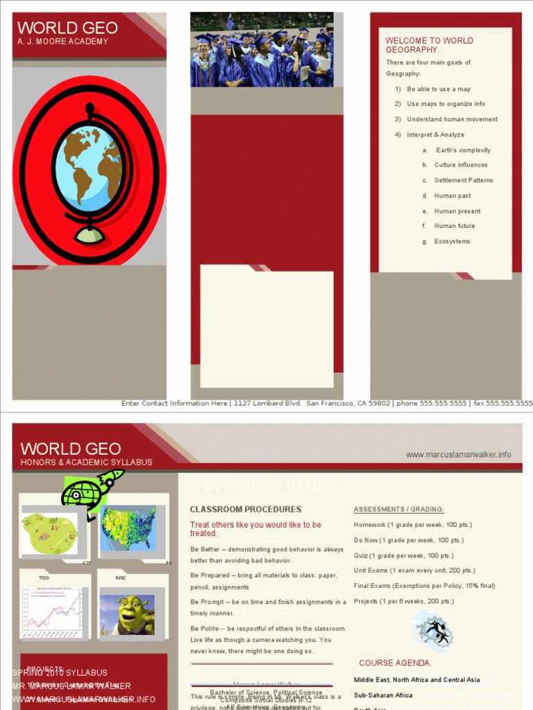 World Geography Course Overview | PDF | Syllabus | Homework