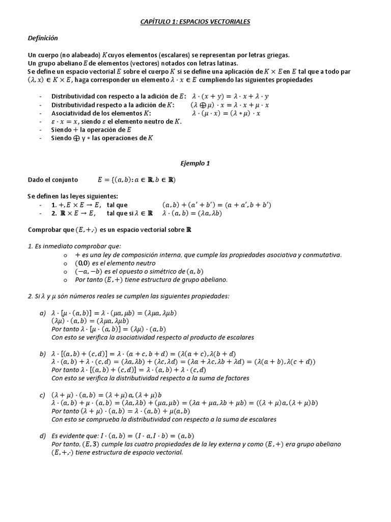 Resumen Algebra UNED | Valores propios y vectores propios | Base ...
