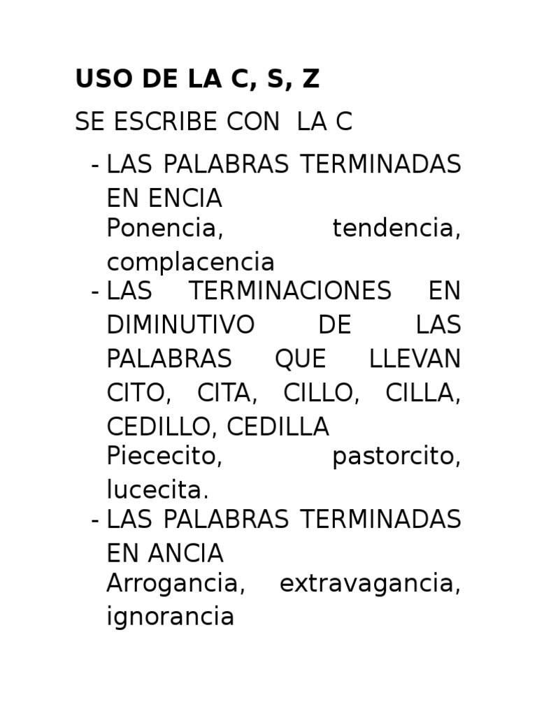 Uso de La C | PDF | Gramática | Morfología Lingüística