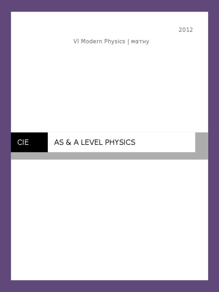 6 Modern Physics Notes | PDF | Atomic Nucleus | Photon