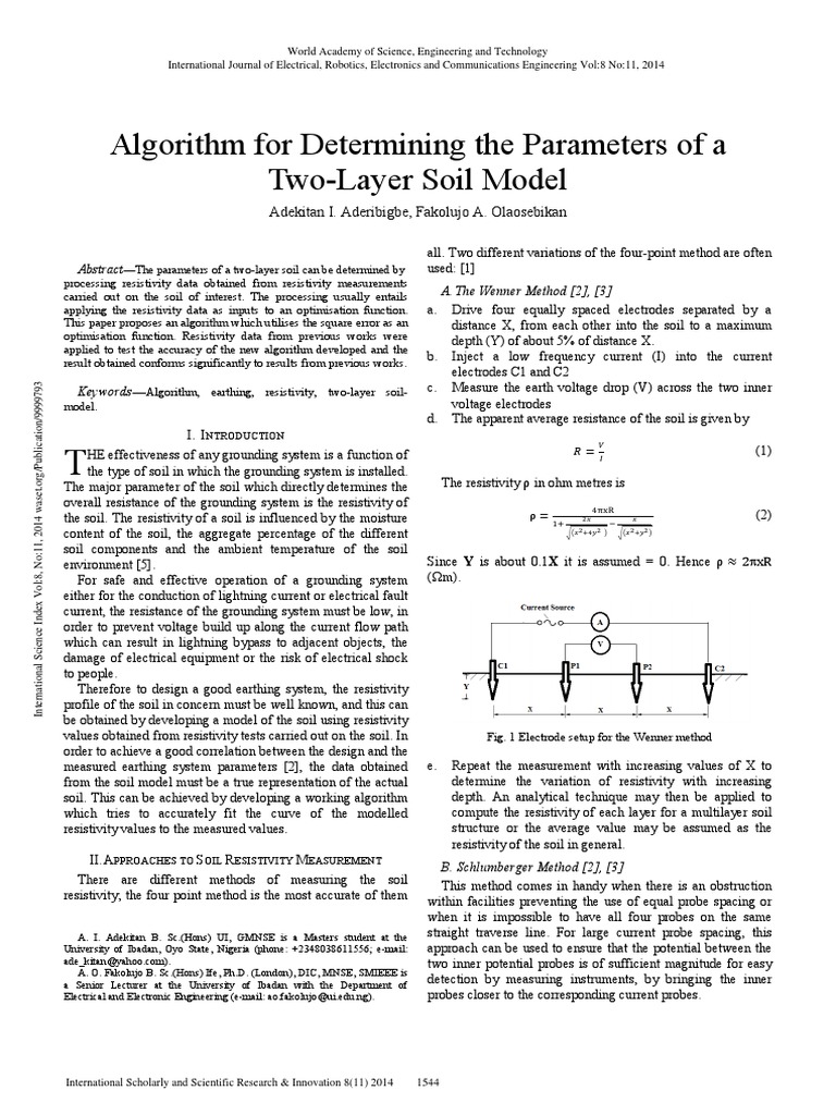 Soil Resistivity Data Processing Algorithm | PDF | Electrical ...
