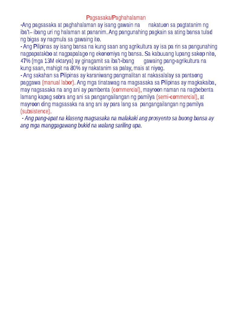 Pagsasaka | PDF