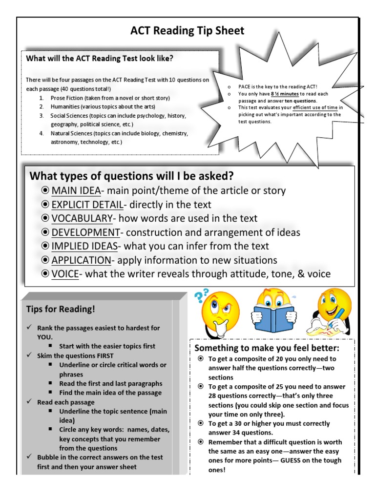 ACT Reading Tip Sheet NOTEBOOKING PDF | PDF | Science | Epistemology