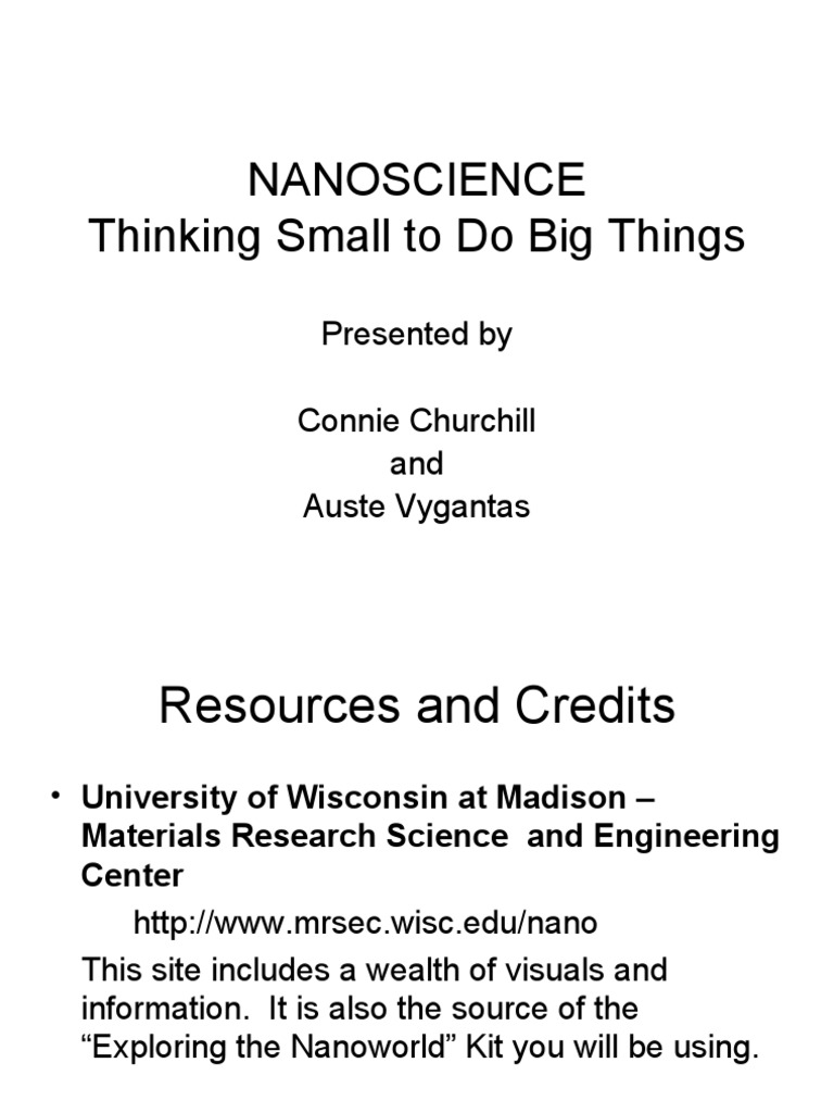 Introduction to Nanoscience Concepts | PDF | Nanotechnology | Futurology