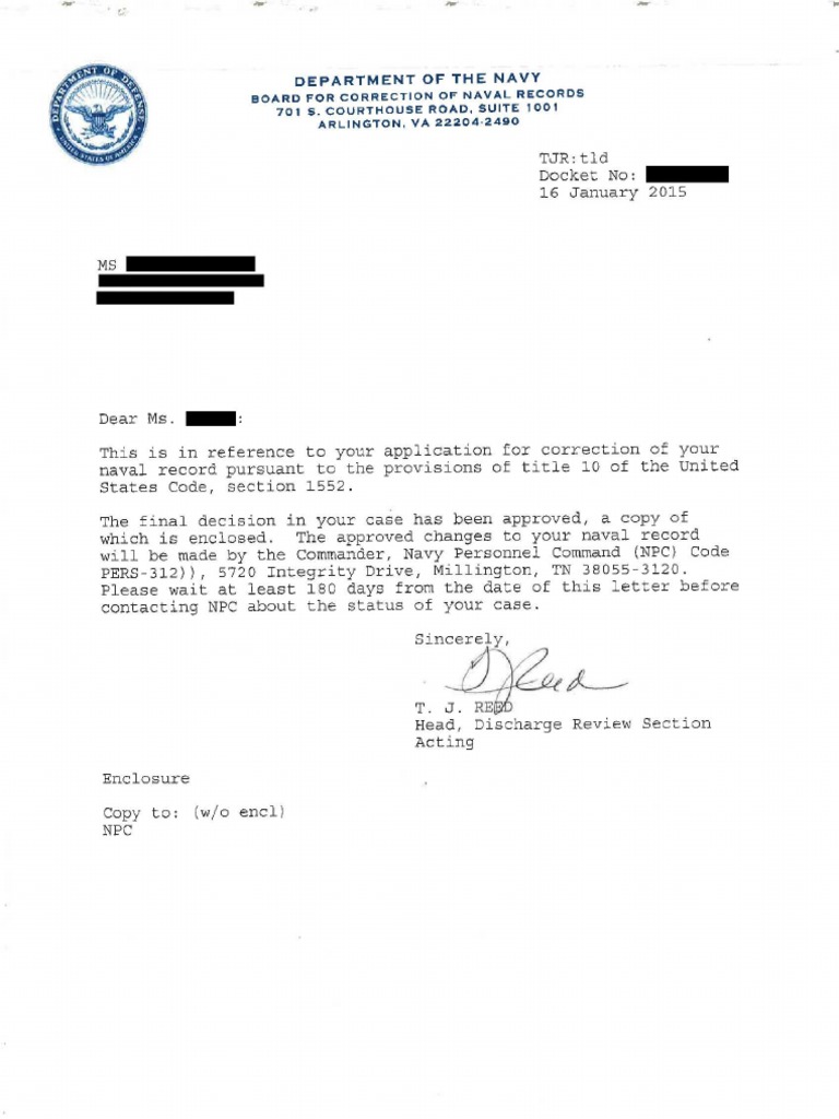 Official BCNR Decision - (Redacted)