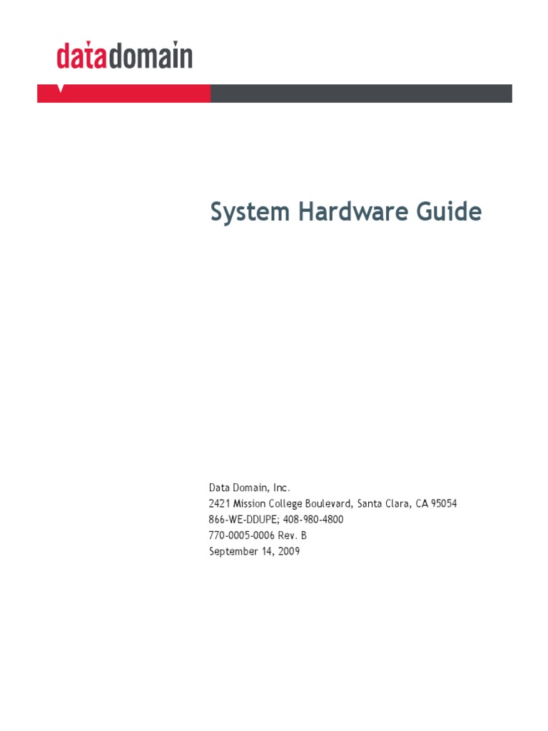 DD System Hardware Guide | PDF | Network Interface Controller | Computer Data Storage
