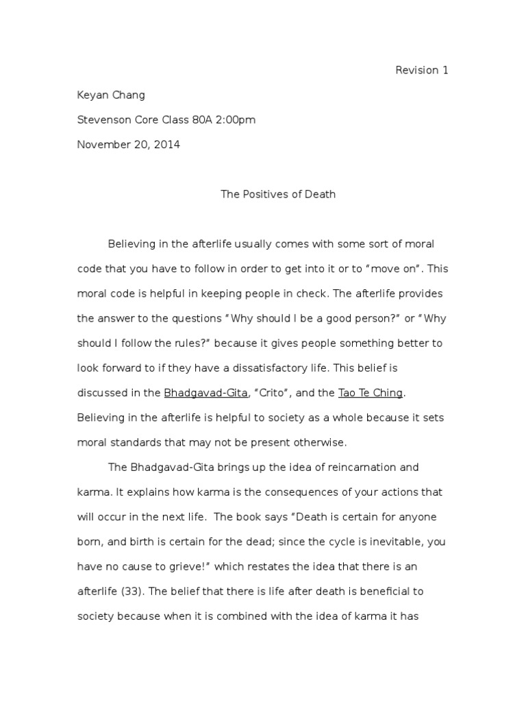 Afterlife Essay | PDF | Afterlife | Socrates