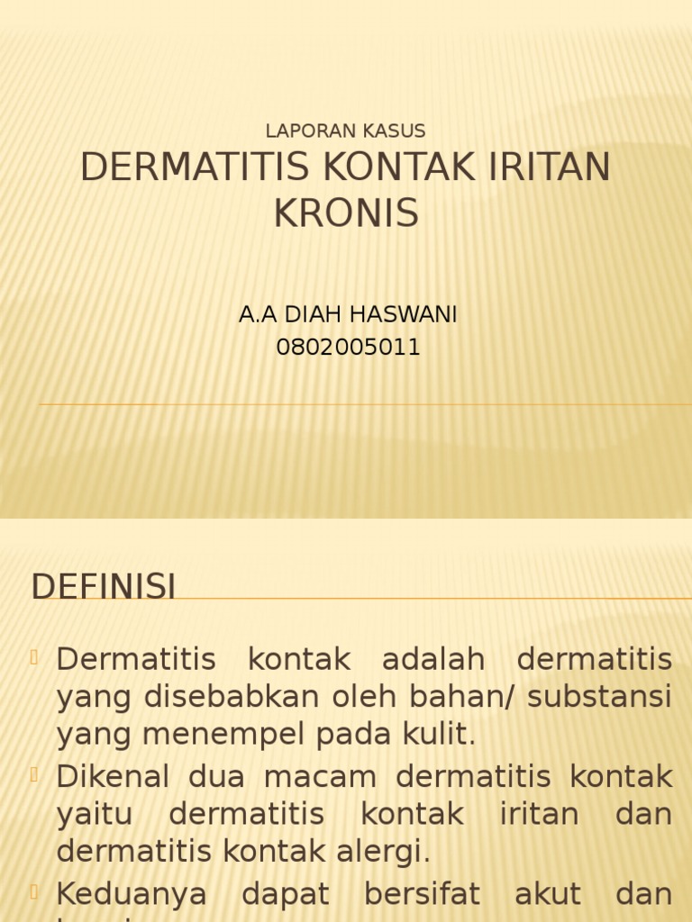 Dermatitis Kontak Iritan | PDF