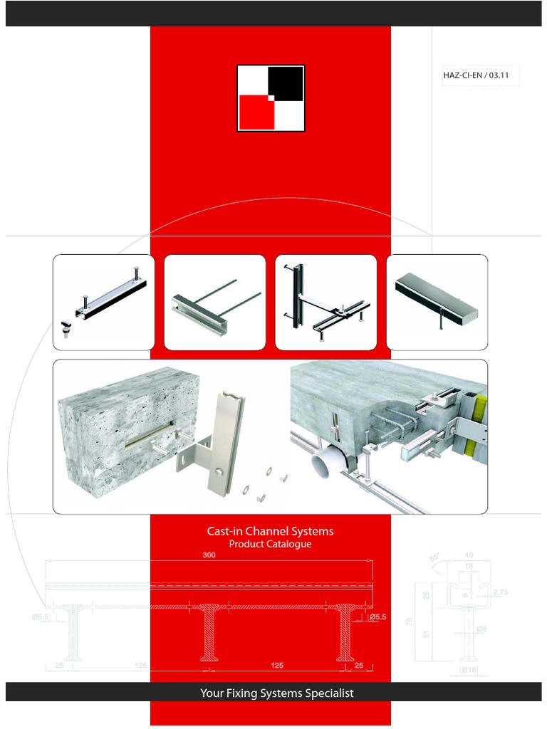 HAZ Cast-In Channel | PDF | Screw | Structural Steel