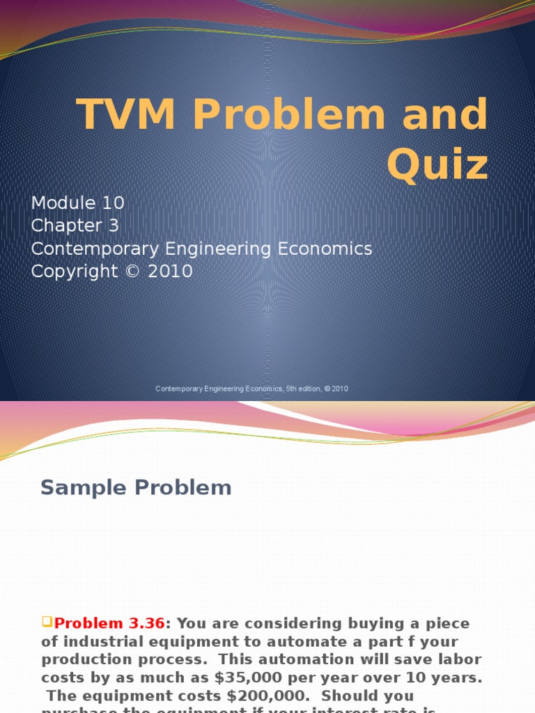 Module 10 - Example TVM Problems | PDF | Economics | Economies