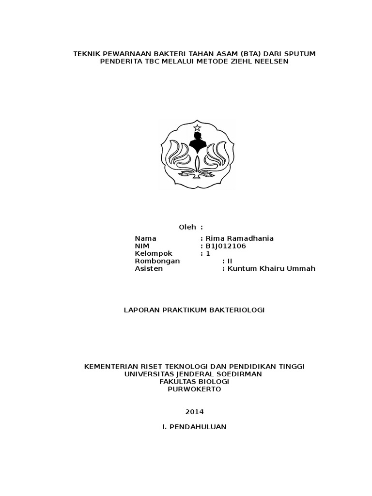 PEMERIKSAAN BAKTERI TAHAN ASAM (BTA) DARI SPUTUM PENDERITA TBC MELALUI ...