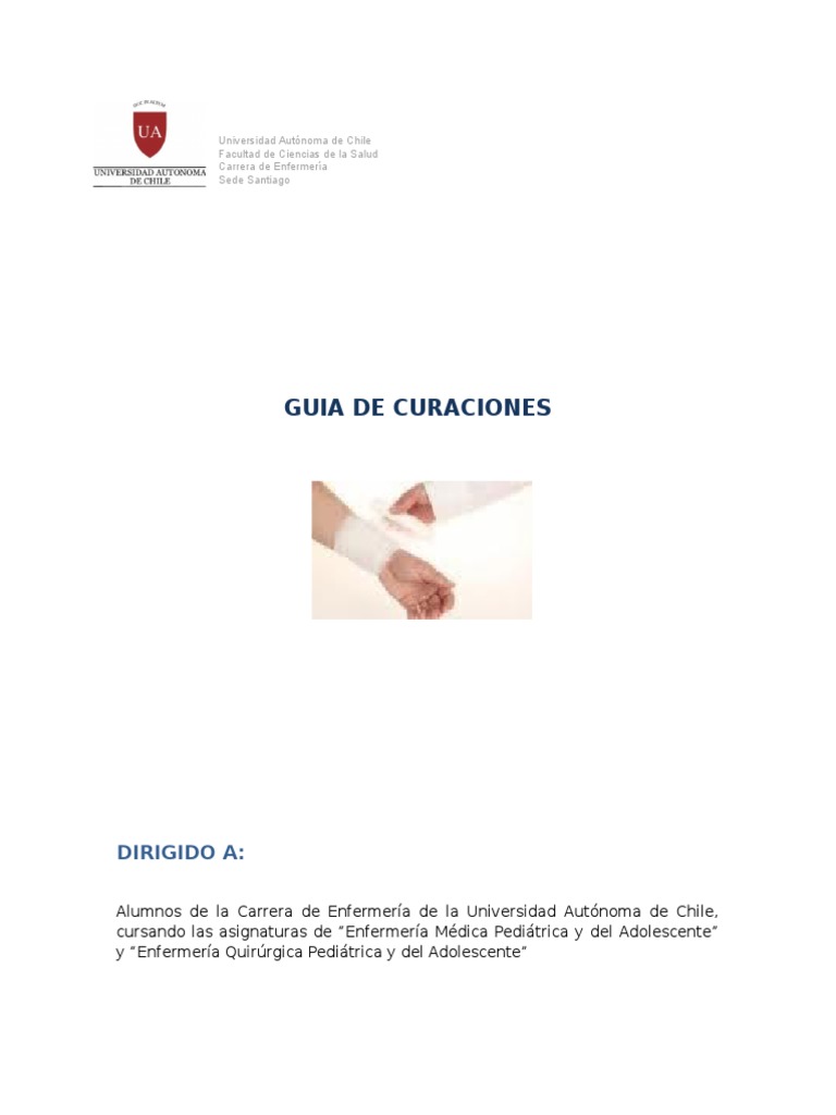 Guia de Curaciones Simples | PDF | Herida | Lavado de manos