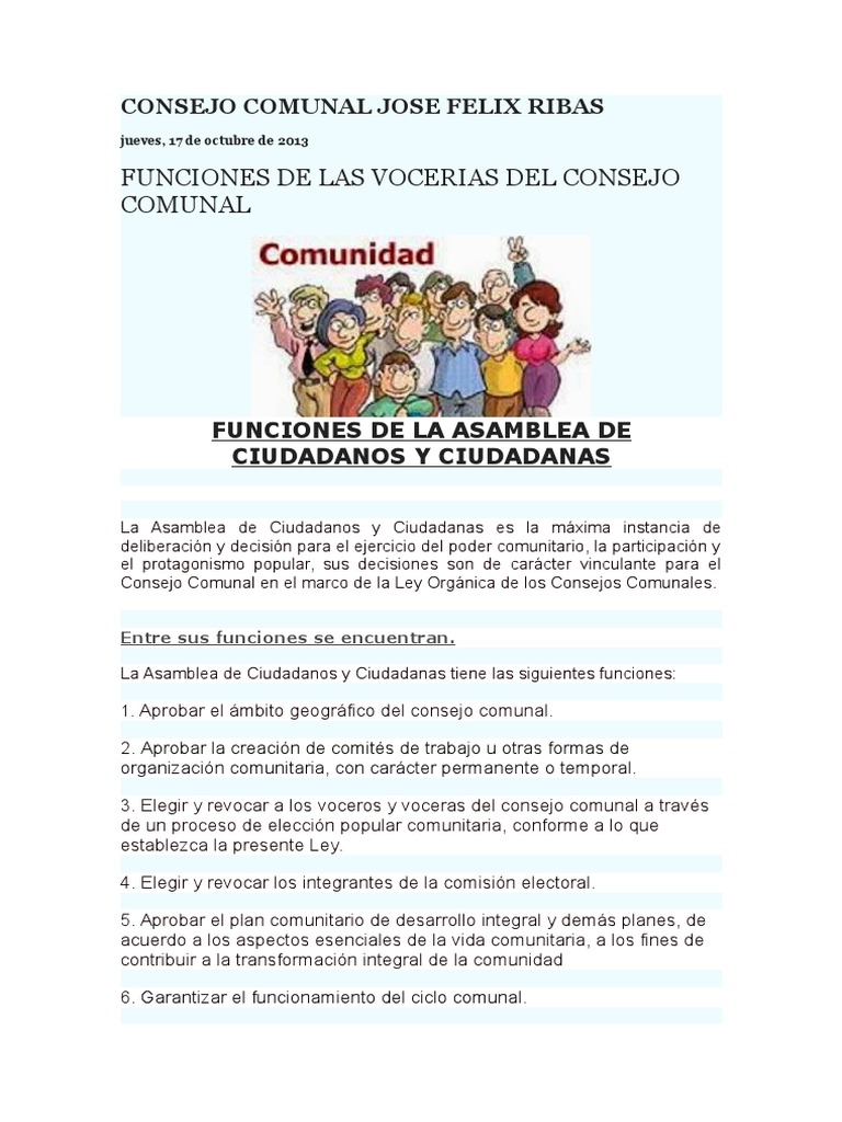 Consejo Comunal y Sus Comités | PDF | Comunidad