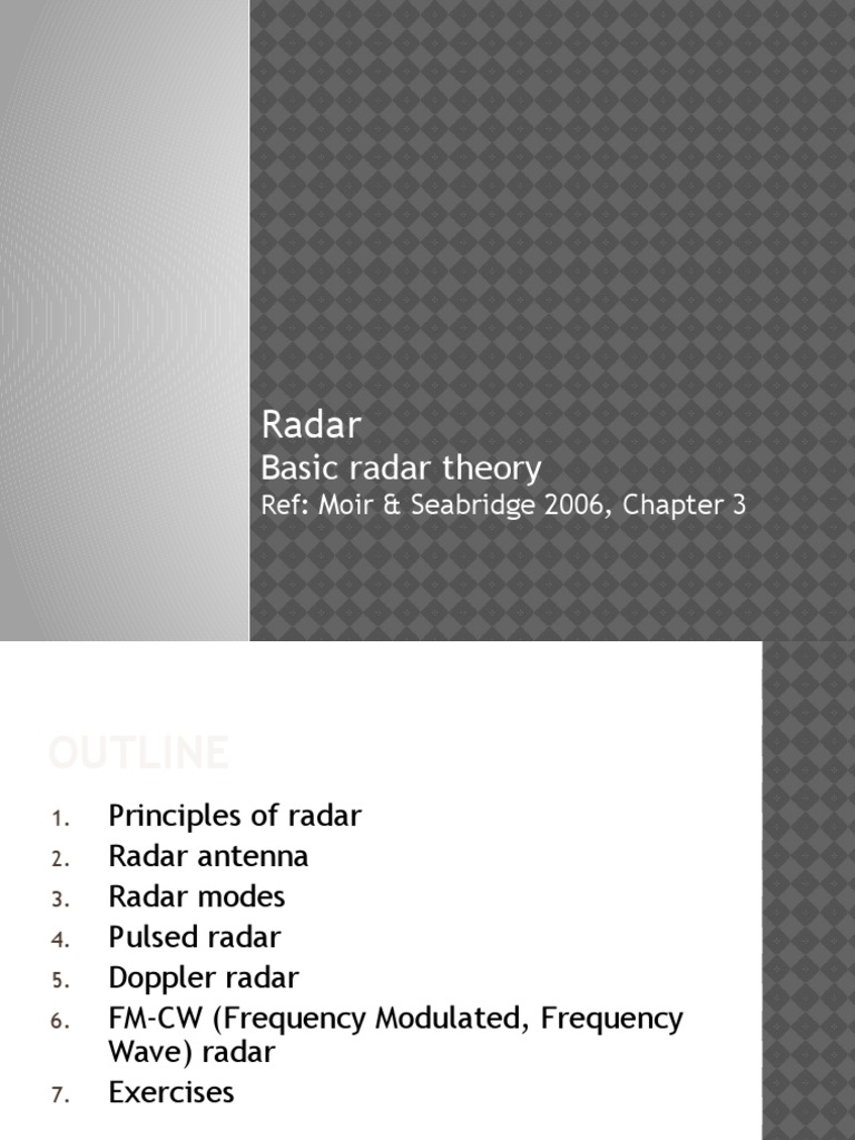 Radar Basic Theory | PDF | Radar | Doppler Effect