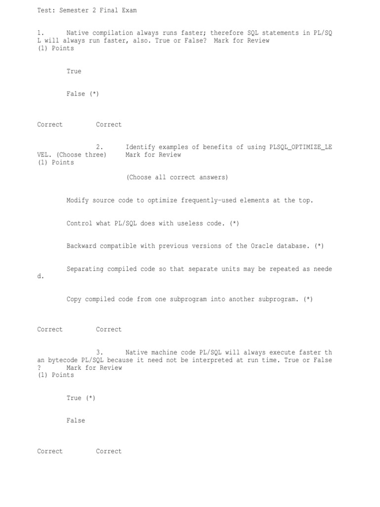 Semester 2 Final Exam PL SQL 2 | PDF | Pl/Sql | Subroutine
