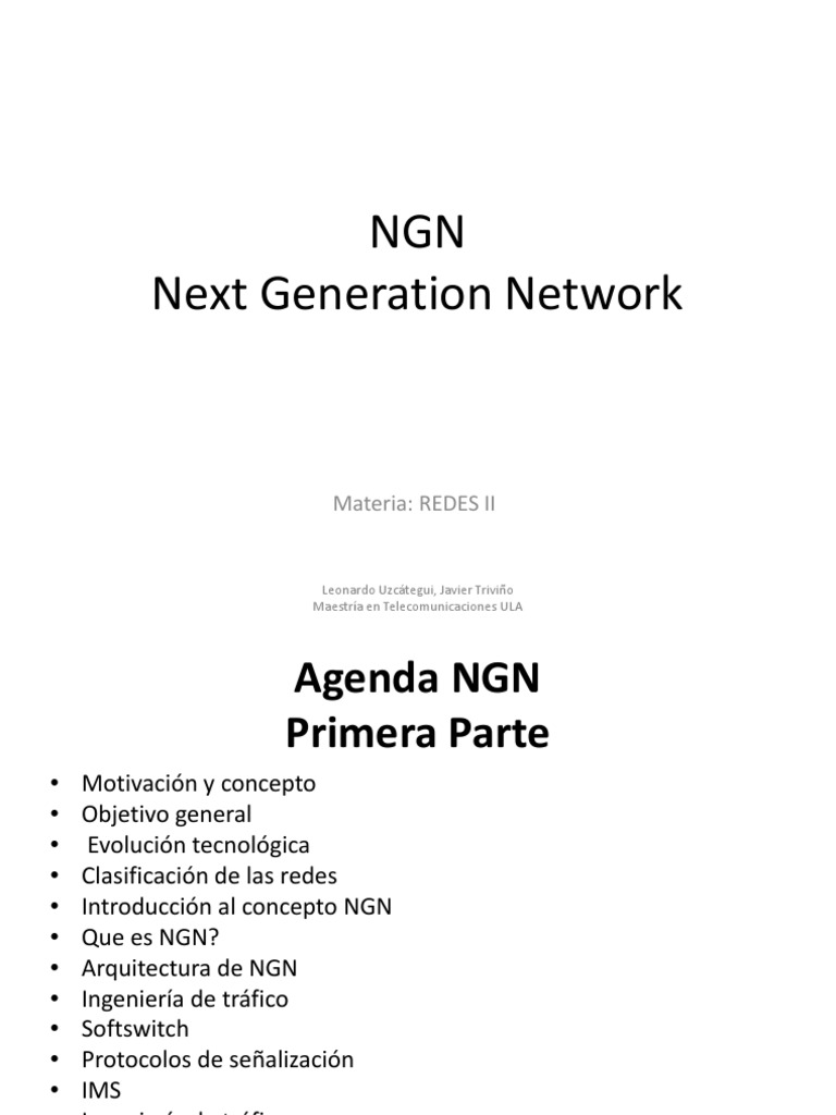 Next Generation Network | PDF | Subsistema multimedia IP | protocolo de ...