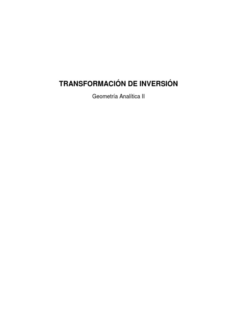 La Transformación de Inversión | PDF | Circulo | Triángulo