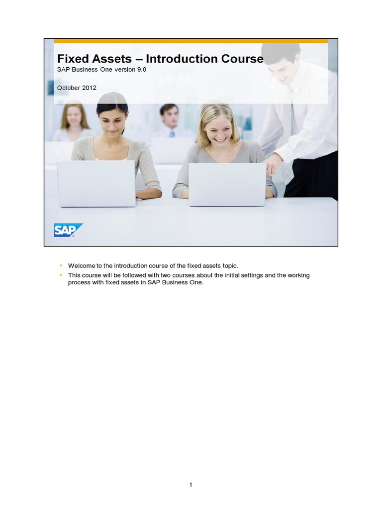 SAP B1 9 Fixed Assets | PDF | Depreciation | Write Off
