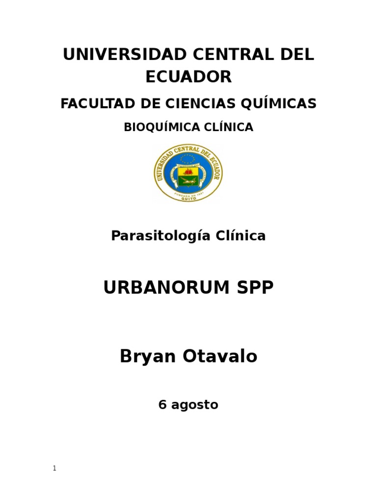 Monografia Urbanorum | PDF | Heces | Microorganismo