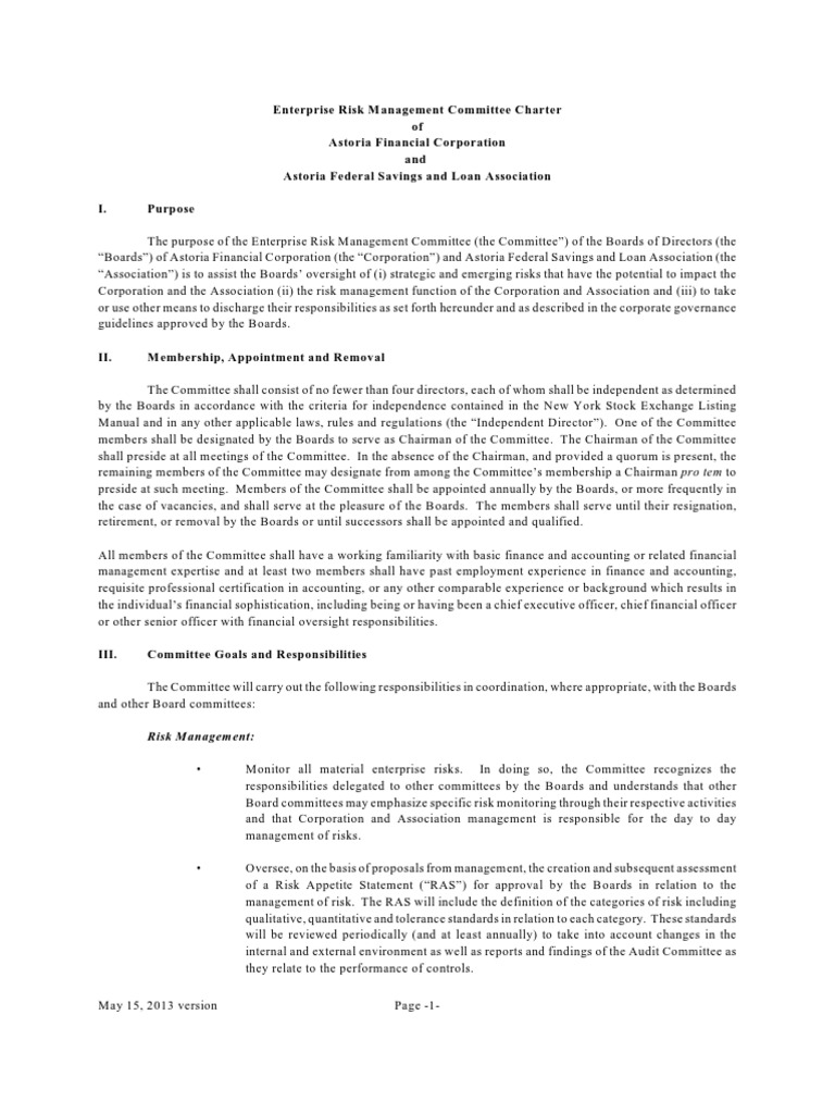 ERM Charter | PDF | Risk | Risk Management
