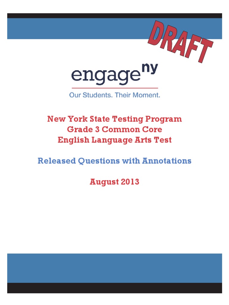 Grade 3 ELA Released Test Questions | PDF | Multiple Choice | Common ...