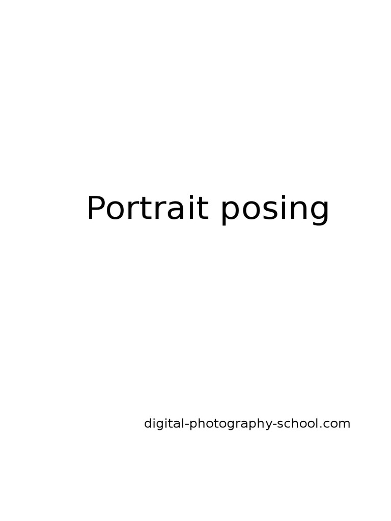 Portrait Posing | Download Free PDF | Portrait Photography