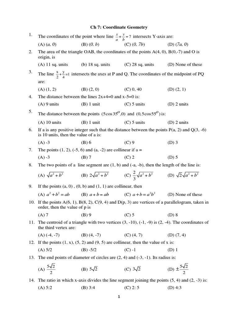 Analyzing Coordinate Geometry Concepts: Distances, Midpoints, and ...