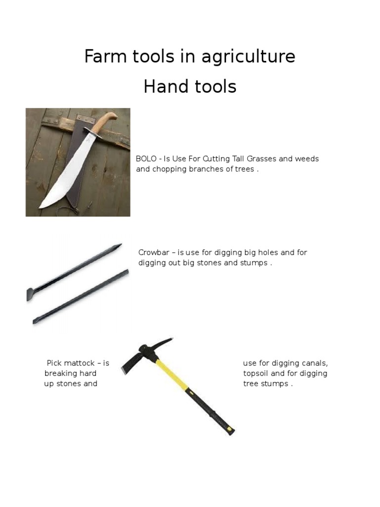 Farm Tools in Agriculture | PDF