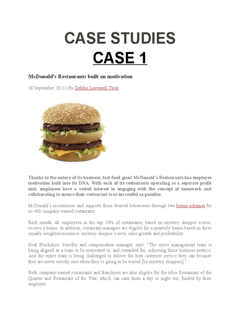 Case Studies | PDF | Motivation | Motivational