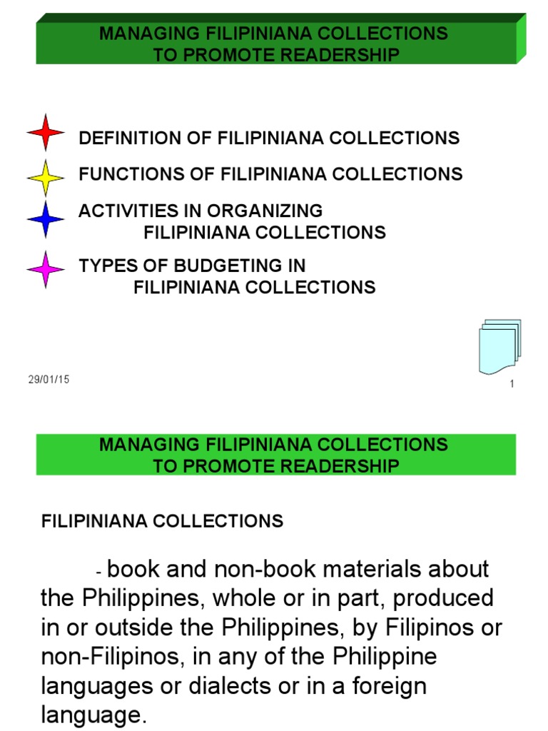 Managing Filipiniana Collections | PDF | Budget | Libraries