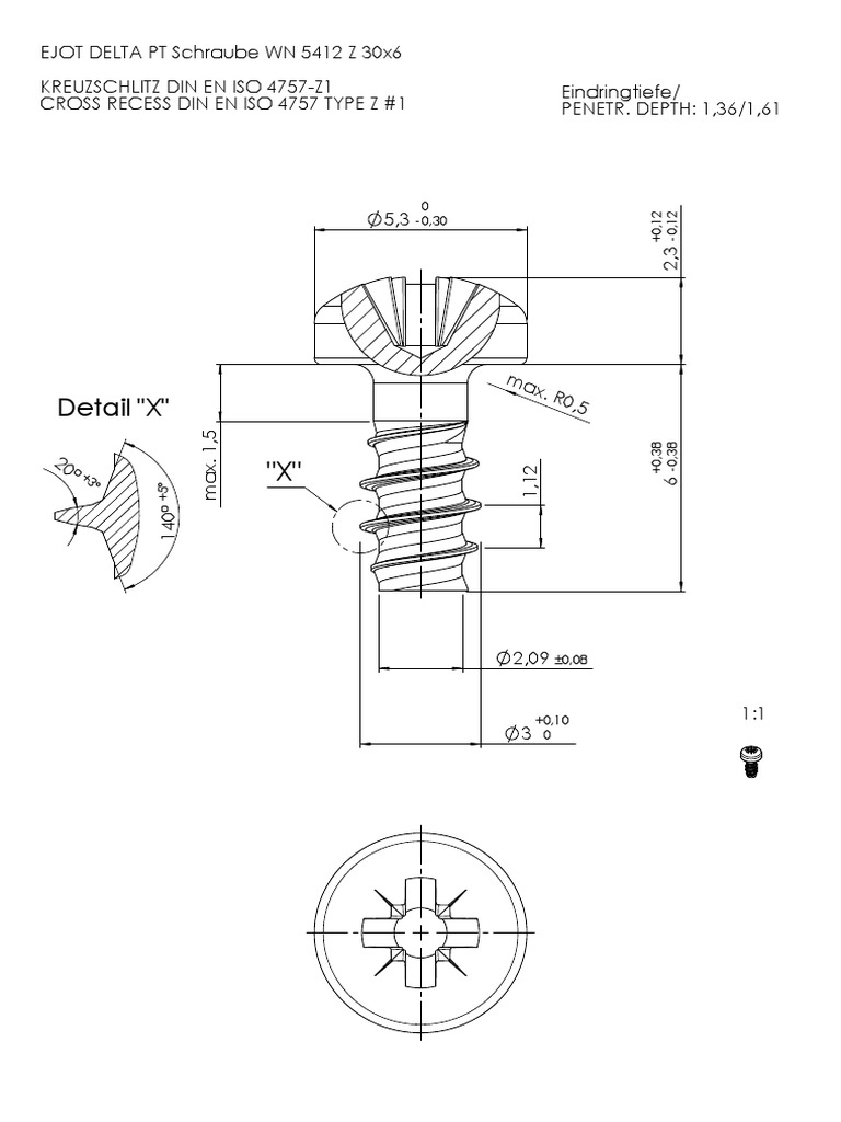 EJOT Delta PT Screw Specifications | PDF