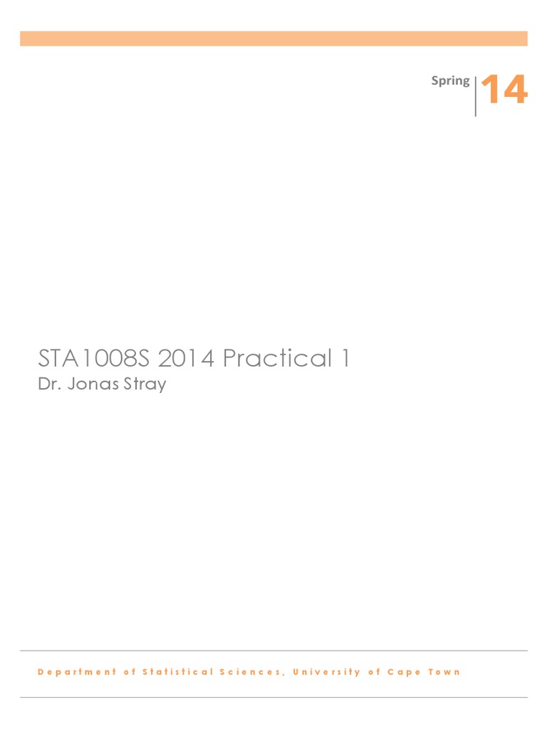 Statistics First Year Intitial Practical | PDF | Errors And Residuals ...
