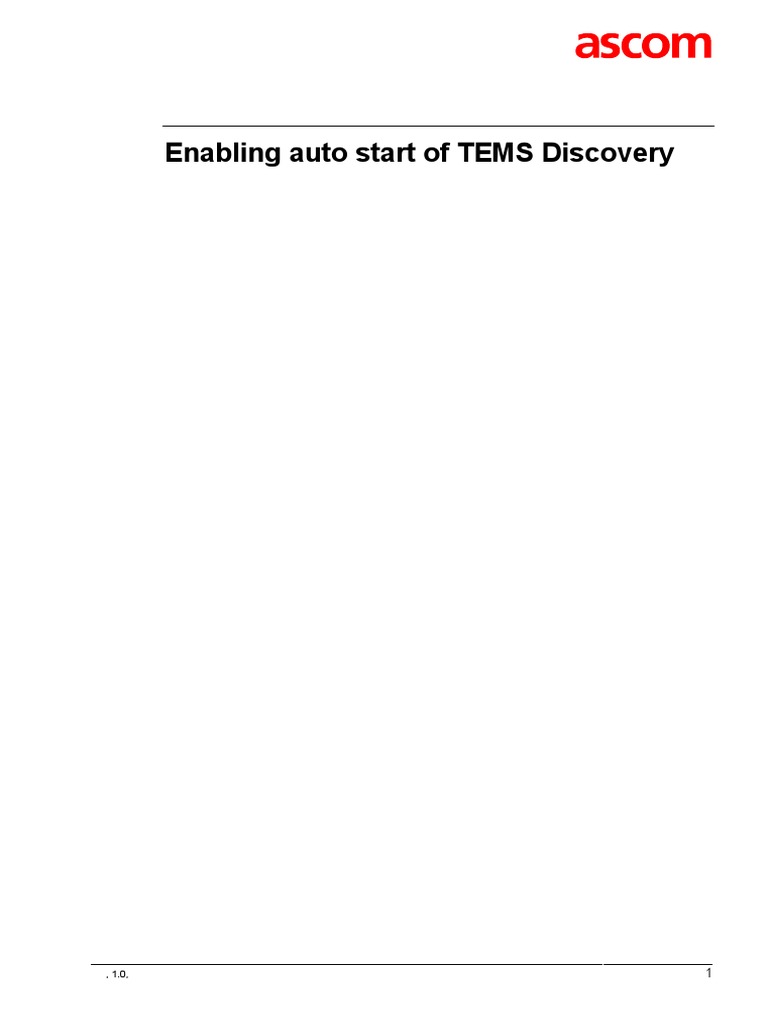 Auto-Start TEMS Discovery Guide | PDF