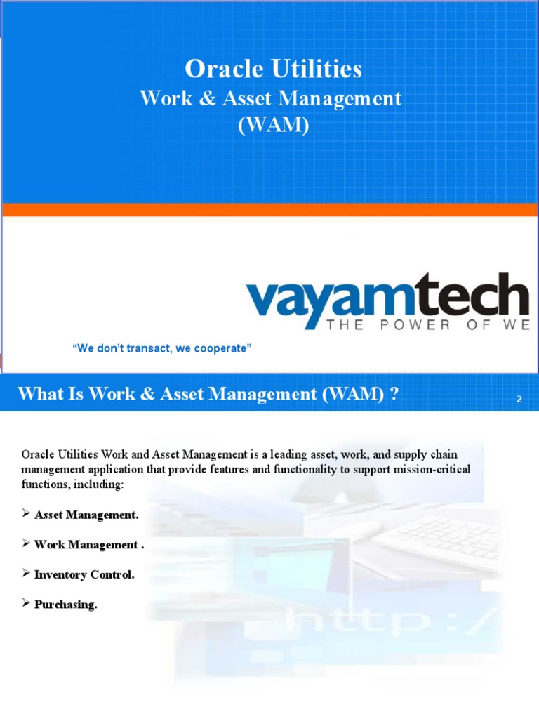 Overview of Oracle WAM Solutions | PDF | Inventory | Server (Computing)