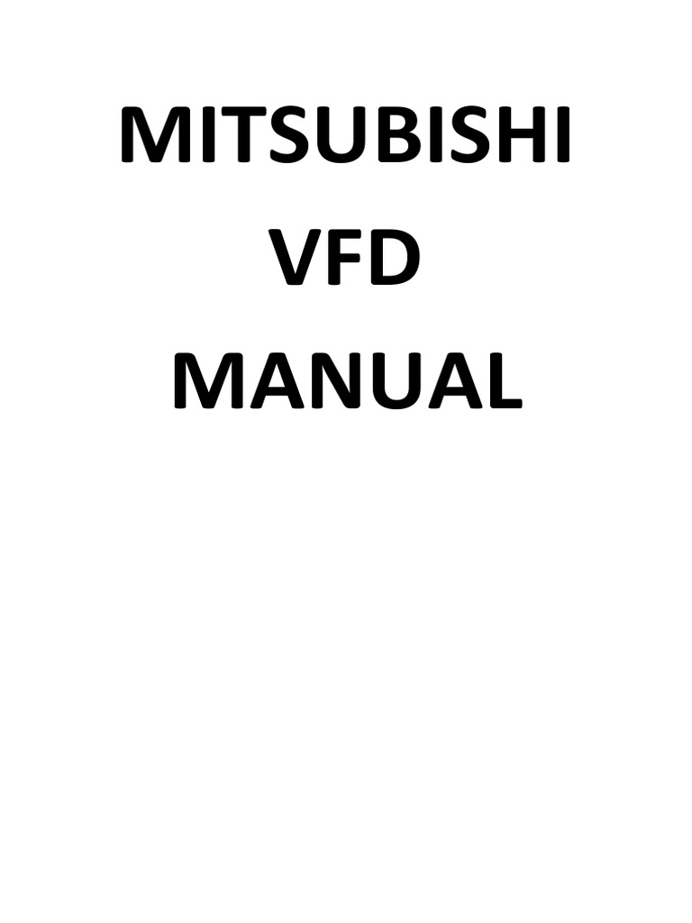 Mitsubishi VFD Manual | Download Free PDF | Cable | Electrical Wiring