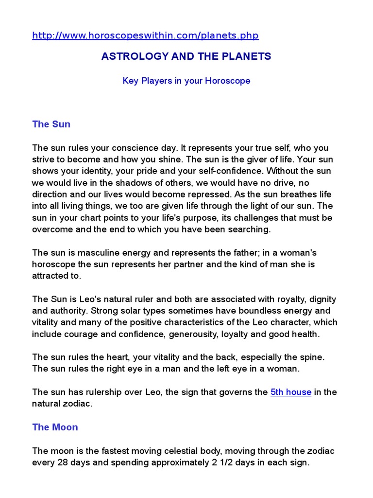 Astrology And The Planets Pdf Self Improvement Religion