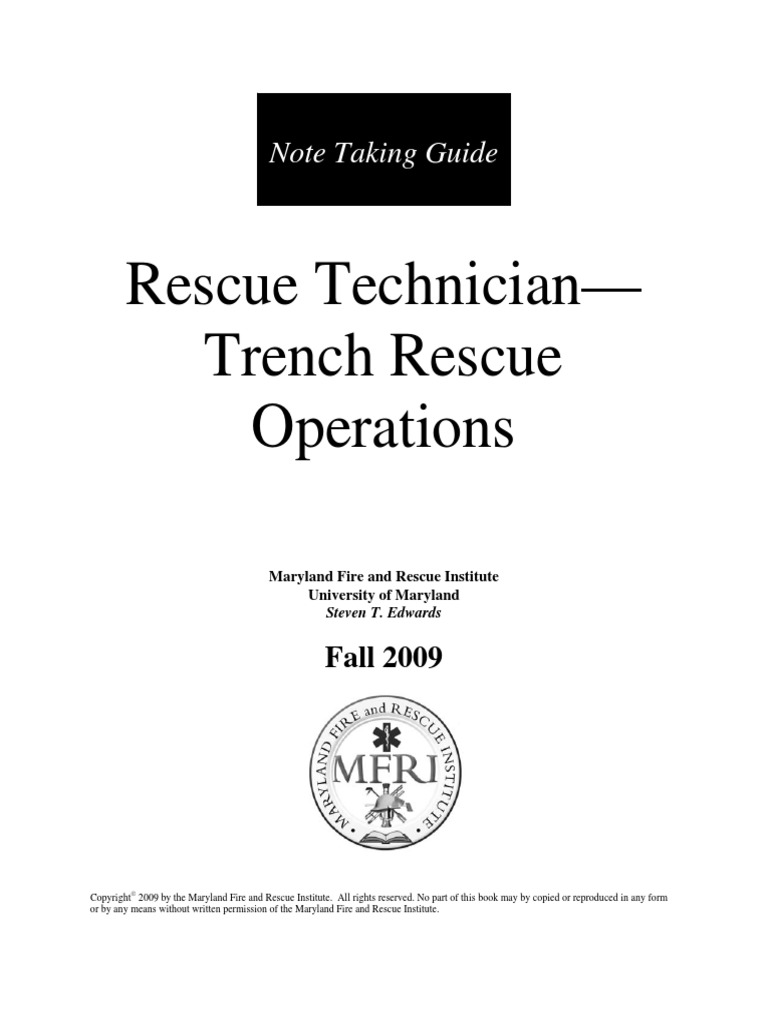 Trench Rescue Operations | PDF | Lever | Personal Protective Equipment