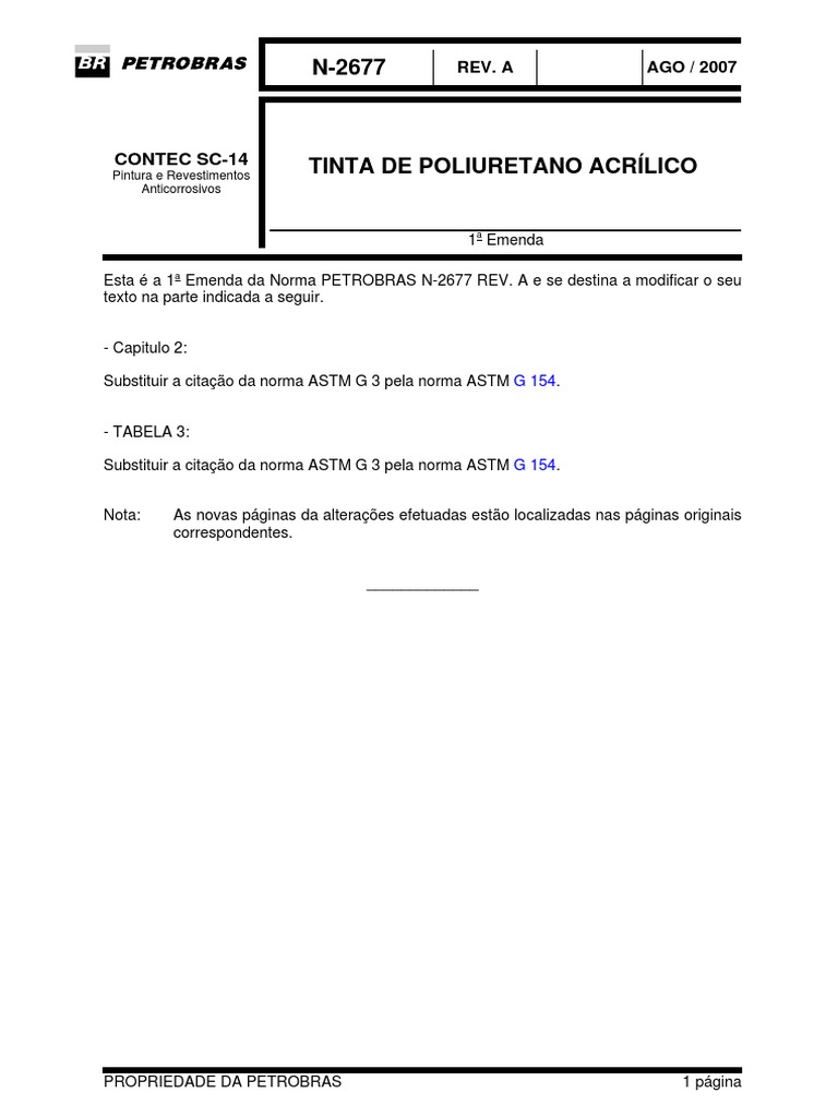 N-2677 - Tinta de Poliuretano Acrílico | PDF | Tinta | Poliuretano