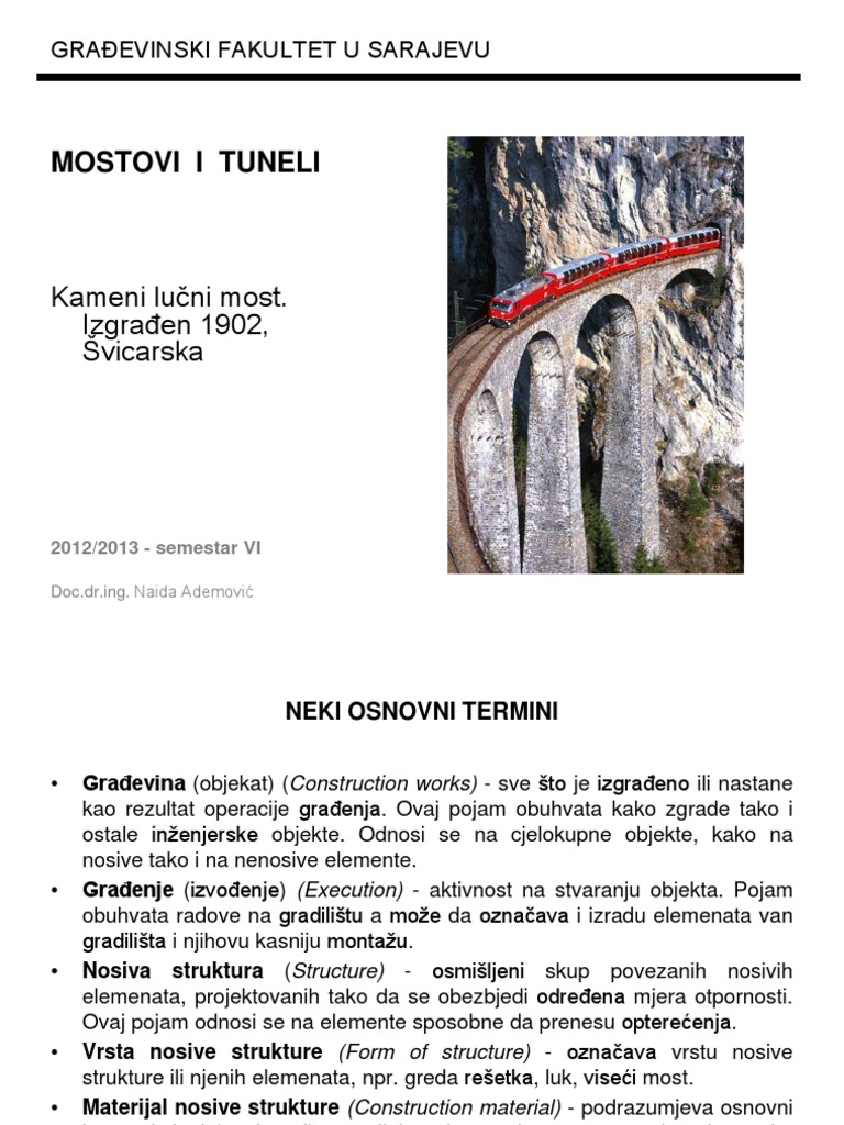 Mostovi Predavanja | PDF