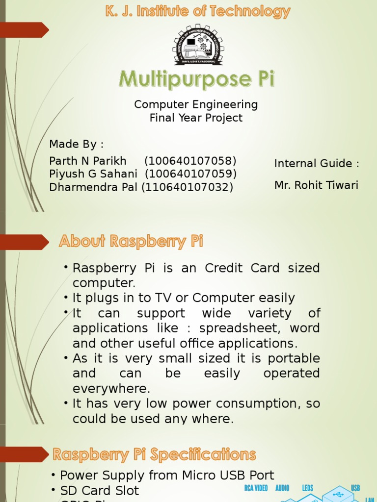 Computer Engineering Final Year Project | PDF