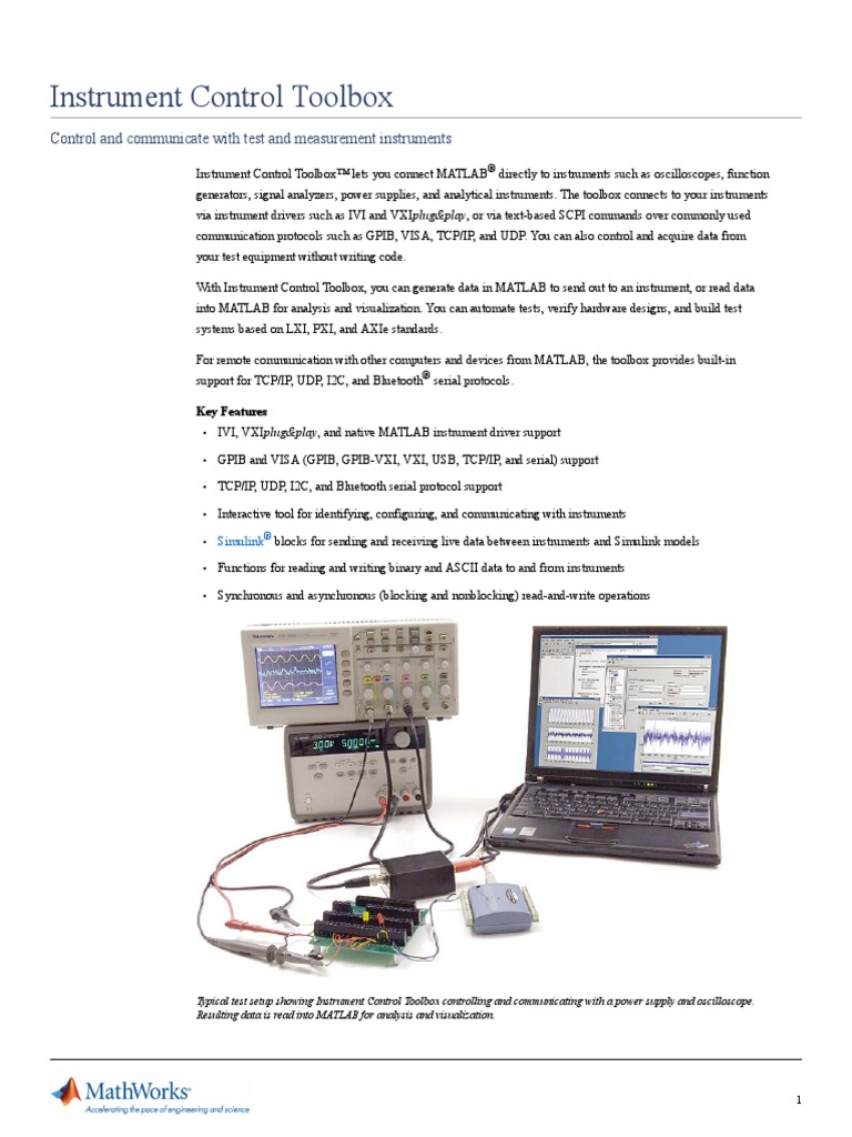 Instrument Control Toolbox MATHLAB | PDF | Matlab | Device Driver