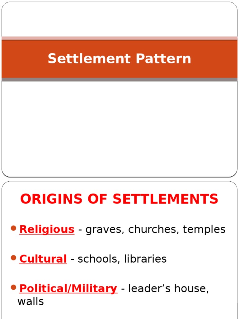 Settlement Pattern | PDF | City | Settlement Geography